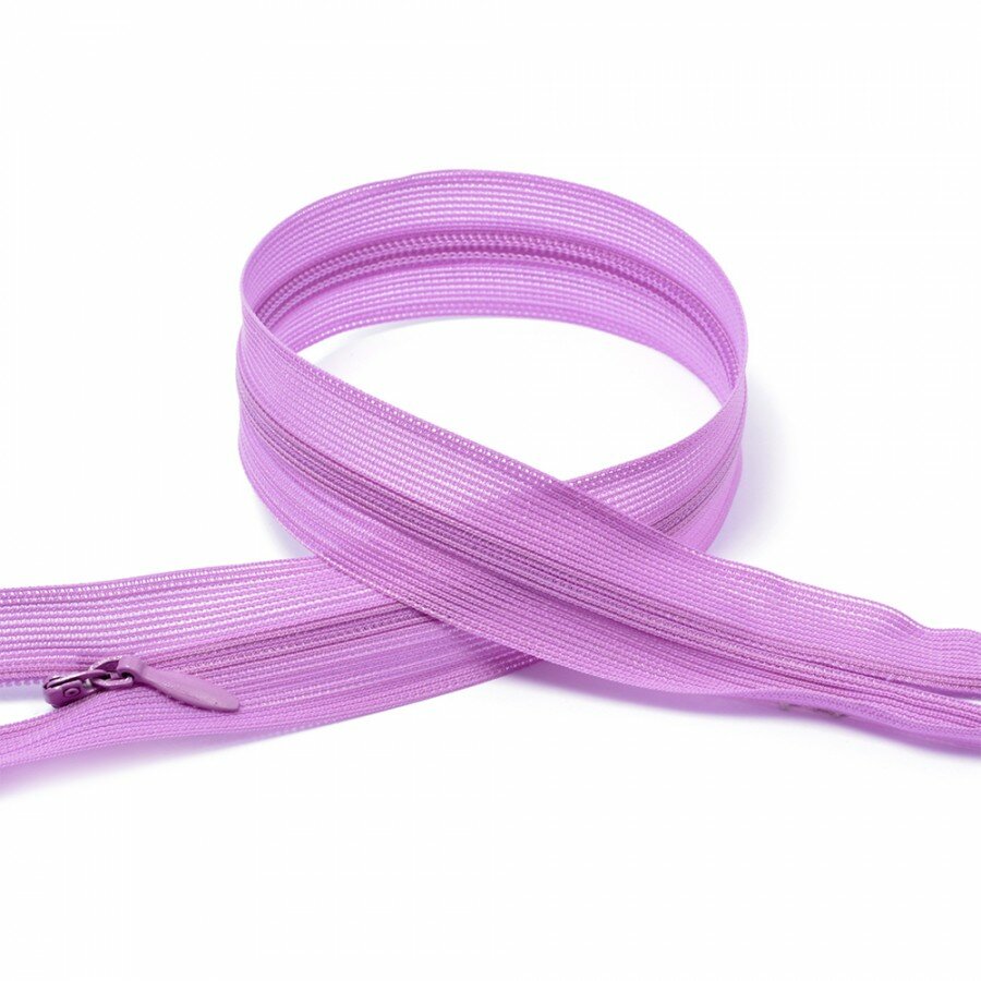 Молния MaxZipper пласт. потайная N3 50см н/р цв. F172 св. сиреневый уп.50шт