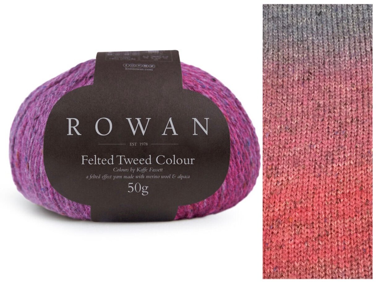 Felted Tweed Colour /Филтед Твид Колор/ пряжа Rowan, 9802243 (023, magenta (пурпурный), красный/синий/фиолетовый)