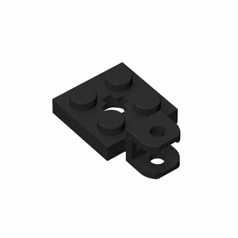 Gobricks Черный модифицированный блок 2x2 с гнездом