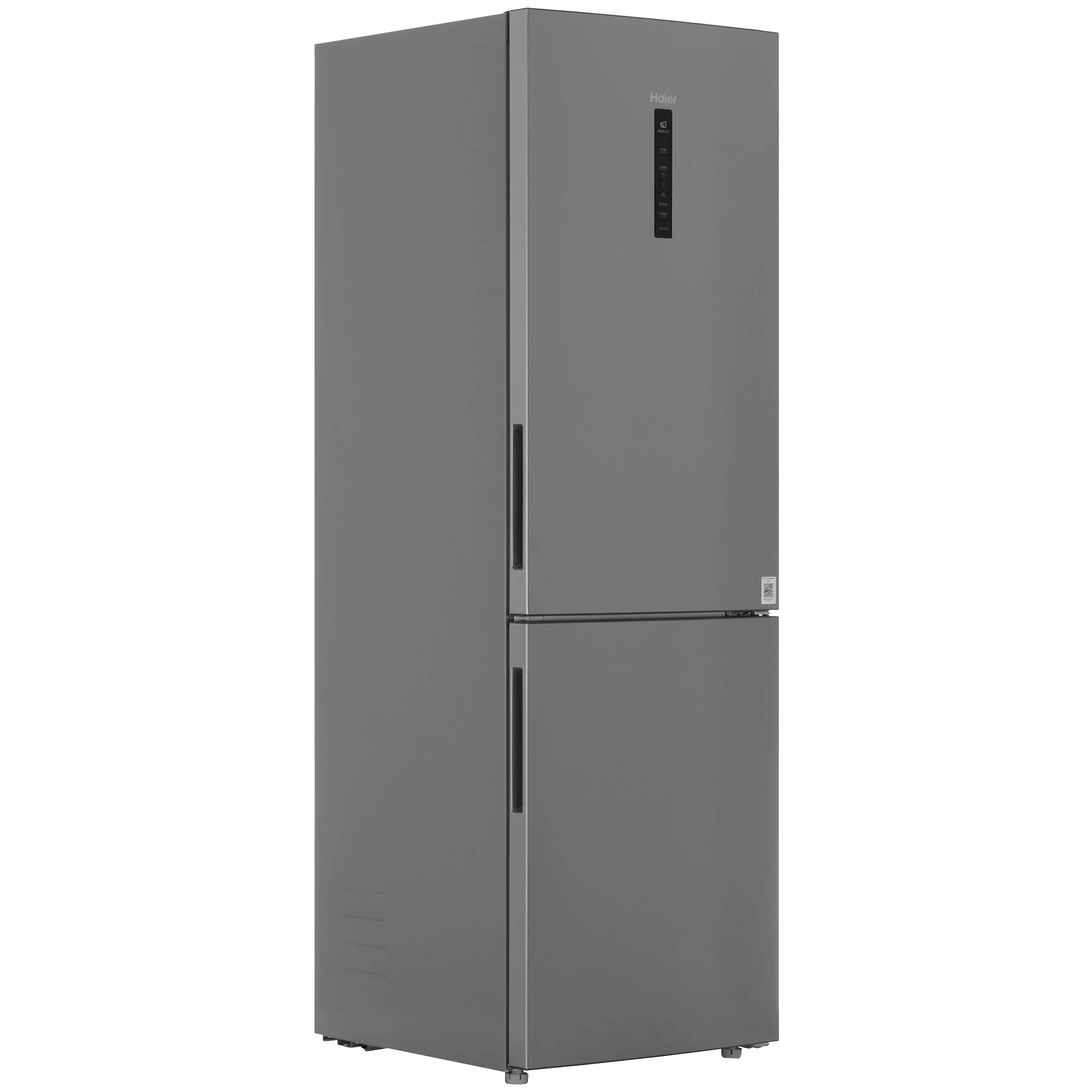 Холодильник с морозильником Haier C4F637CXRGU1 серебристый, размораживание - No Frost, дисплей