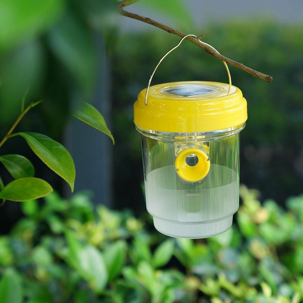 Оса-ловушка на солнечных батареях, водонепроницаемая уличная нетоксичная ловушка для пчел, многоразовые принадлежности, подвесной безопасный садовый шершень, ловушка для ос