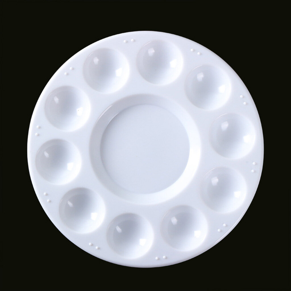 Круглая Палитра Красок Ручная Палитра Plasitc 11 Отверстий для Красок для Детей Начинающих Художников Акварельный Рисунок DIY Wall Art