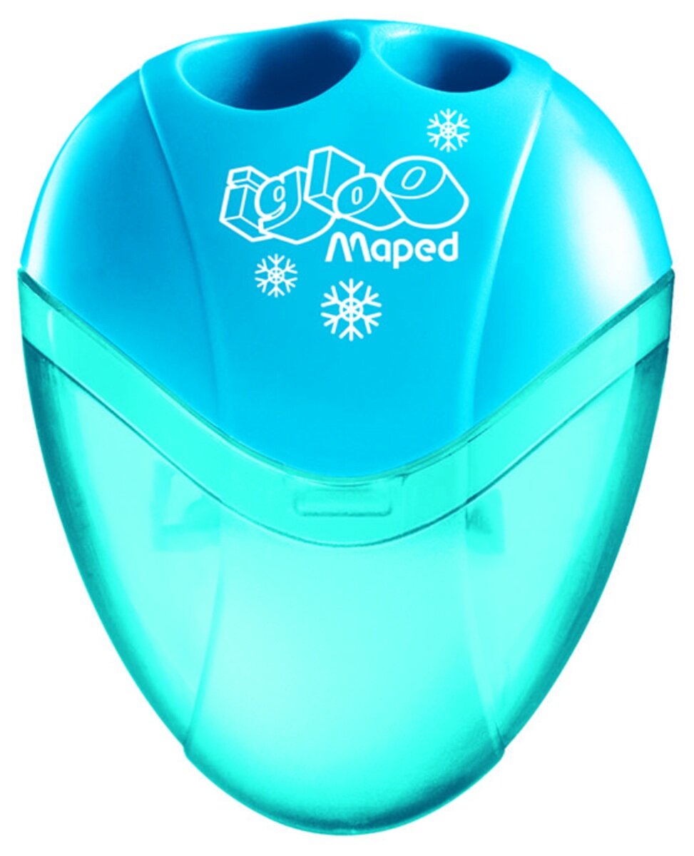 Точилка 1 шт Maped "I-Gloo", с контейнером, фирменное лезвие, с логотипом, 2 отверстия