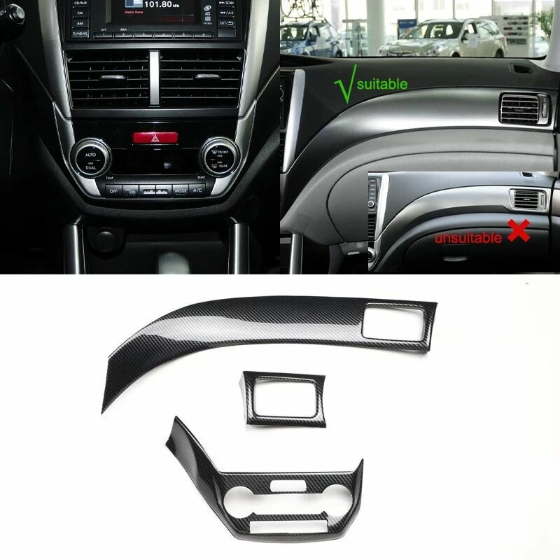 Для Subaru Forester 2008-2012, накладка на рулевое колесо, панель переключения передач, декоративная наклейка приборной панели, аксессуары модификации.