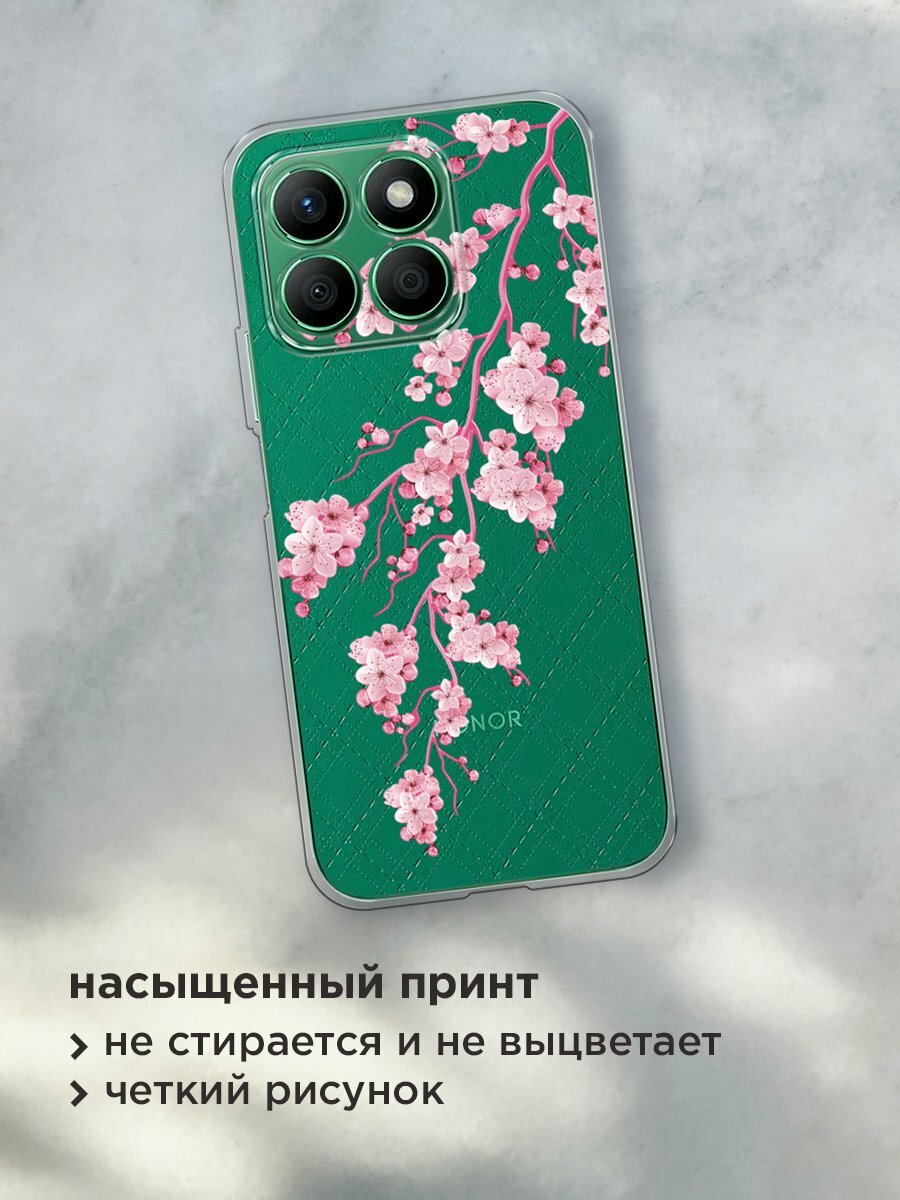 Чехол на Honor X8B / Хонор X8B с принтом "Ветка сакуры 2" — фото 1