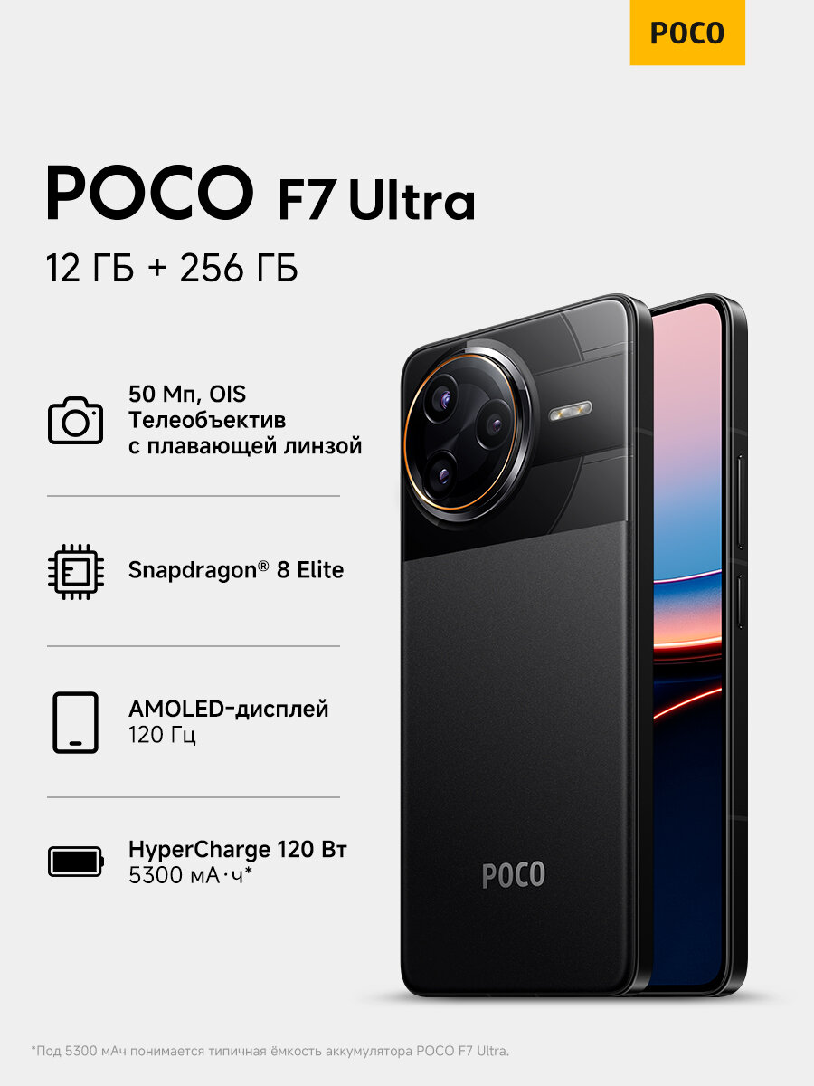 Смартфон Poco F7 Ultra 12+256 Black