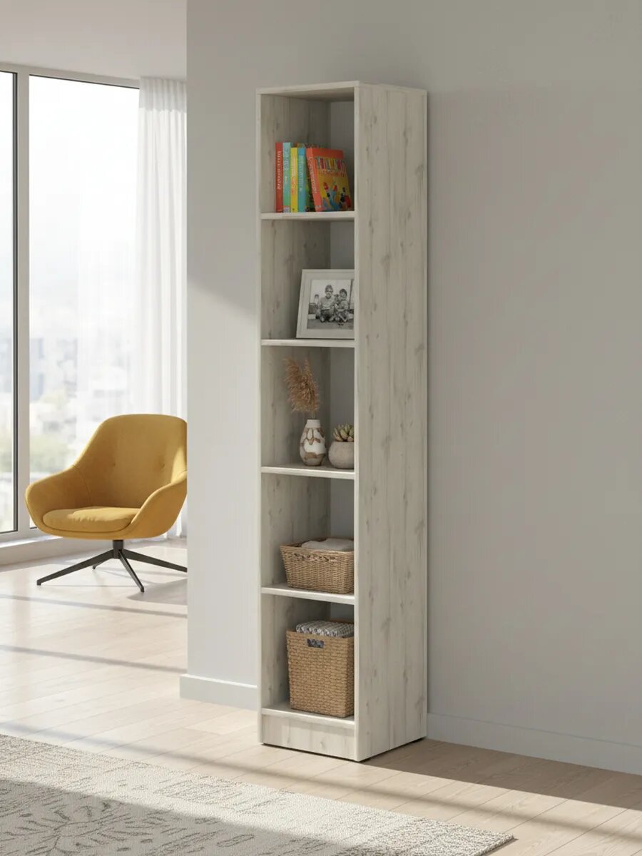 Деревянный шкаф пенал FRESTER распашной с полками для одежды, от производителя