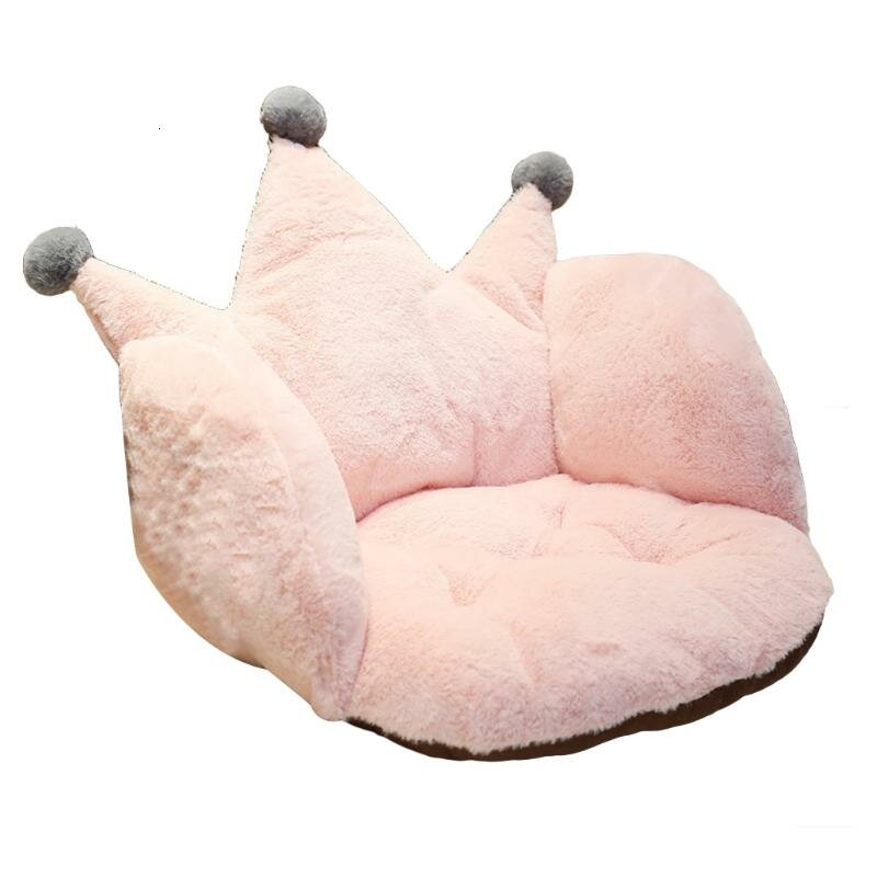 Теплая зимняя лежанка для котов, корона, наполнитель, Розовый