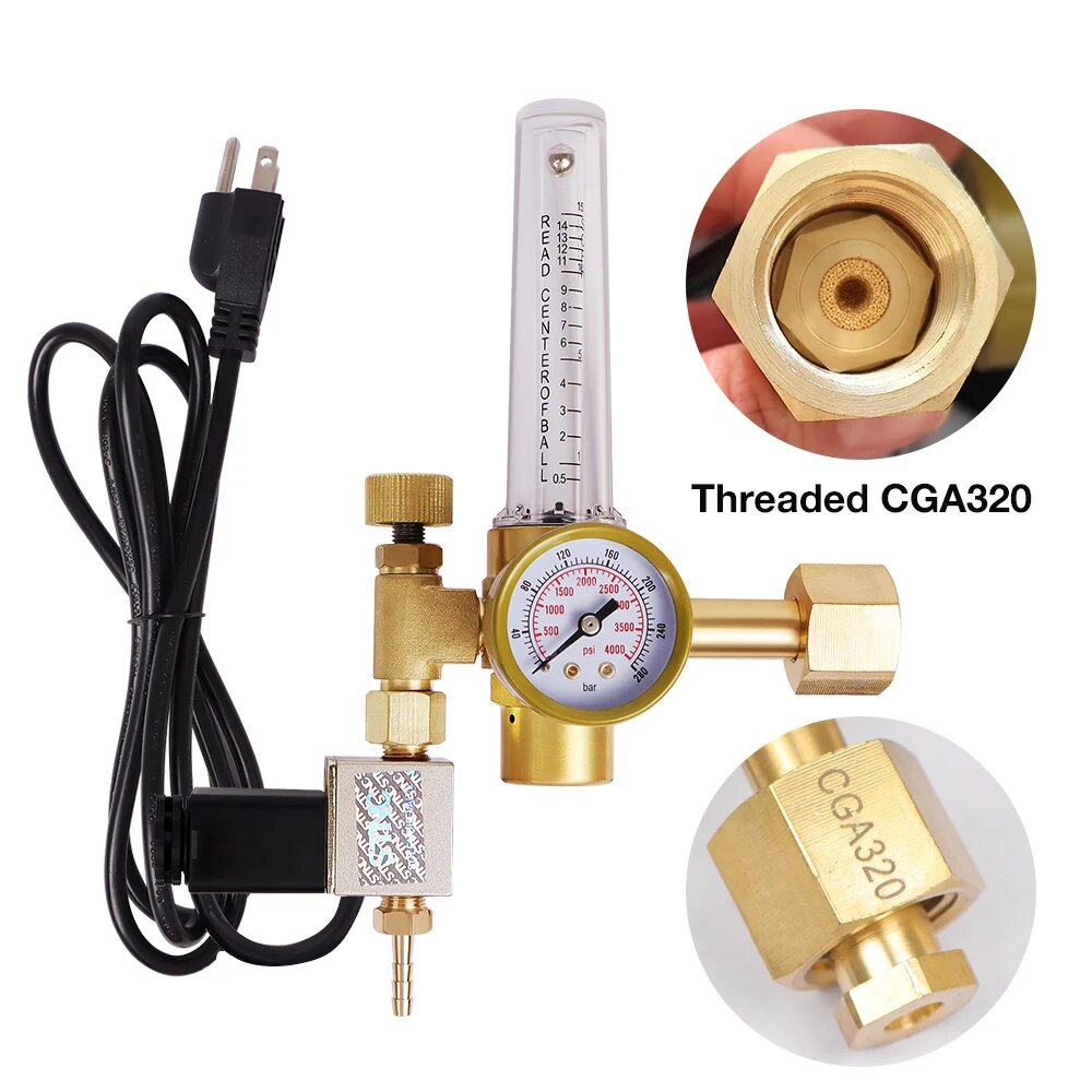 CO2 контроллер JUANJUAN для теплиц Европейская вилка (EU Plug), CO2 Pressure Reducer