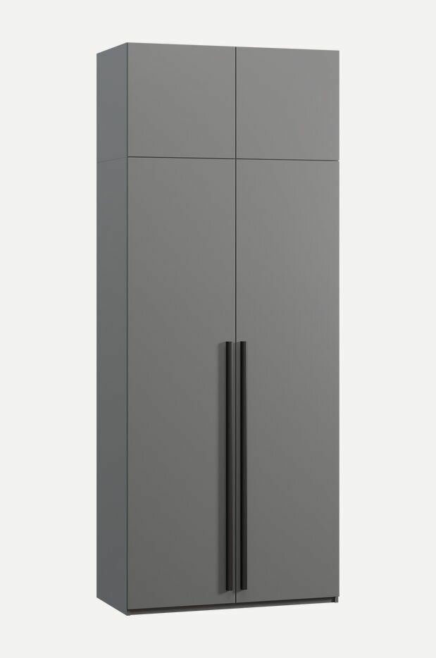 Распашной шкаф для одежды Divan.ru Кимбол-2.1-100-250 Серый, 250х50х100 см, серый, 2 двери