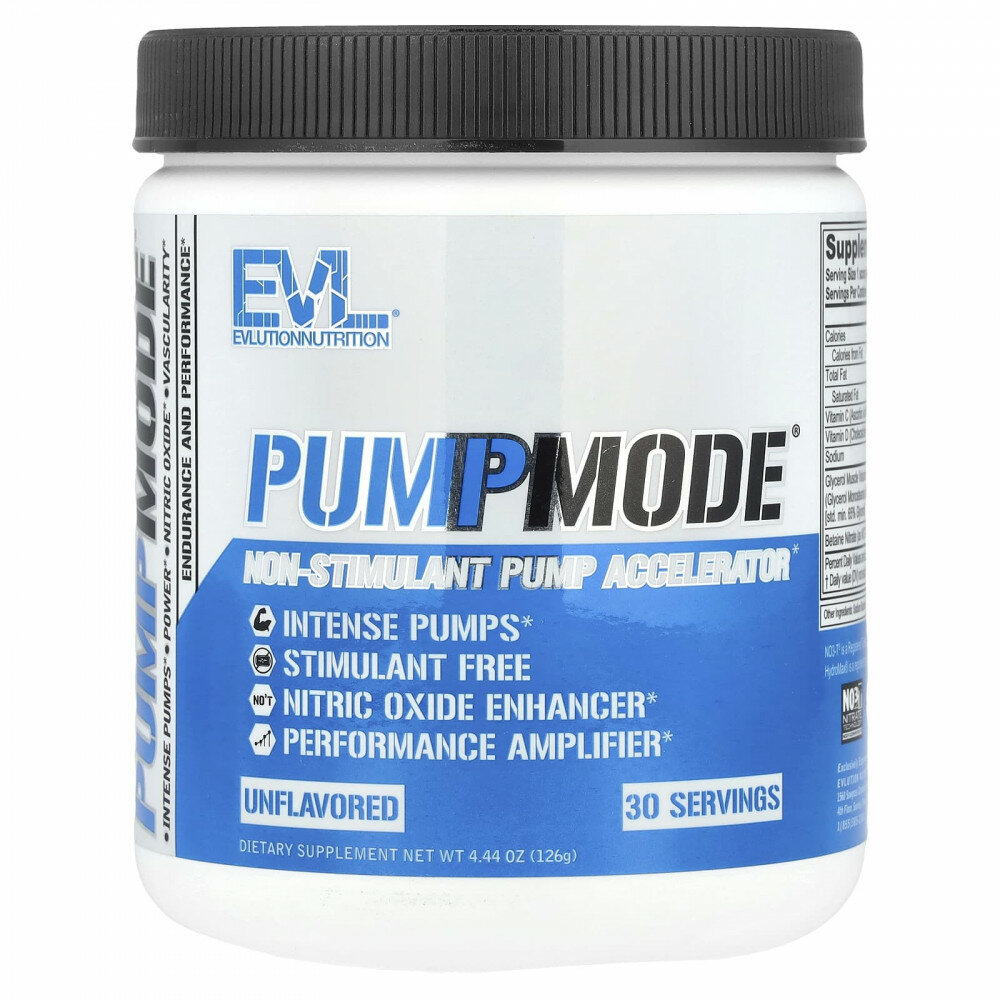 EVLution Nutrition, PumpMode, Нестимулирующий ускоритель помпы, 4,44 унции (126 г)