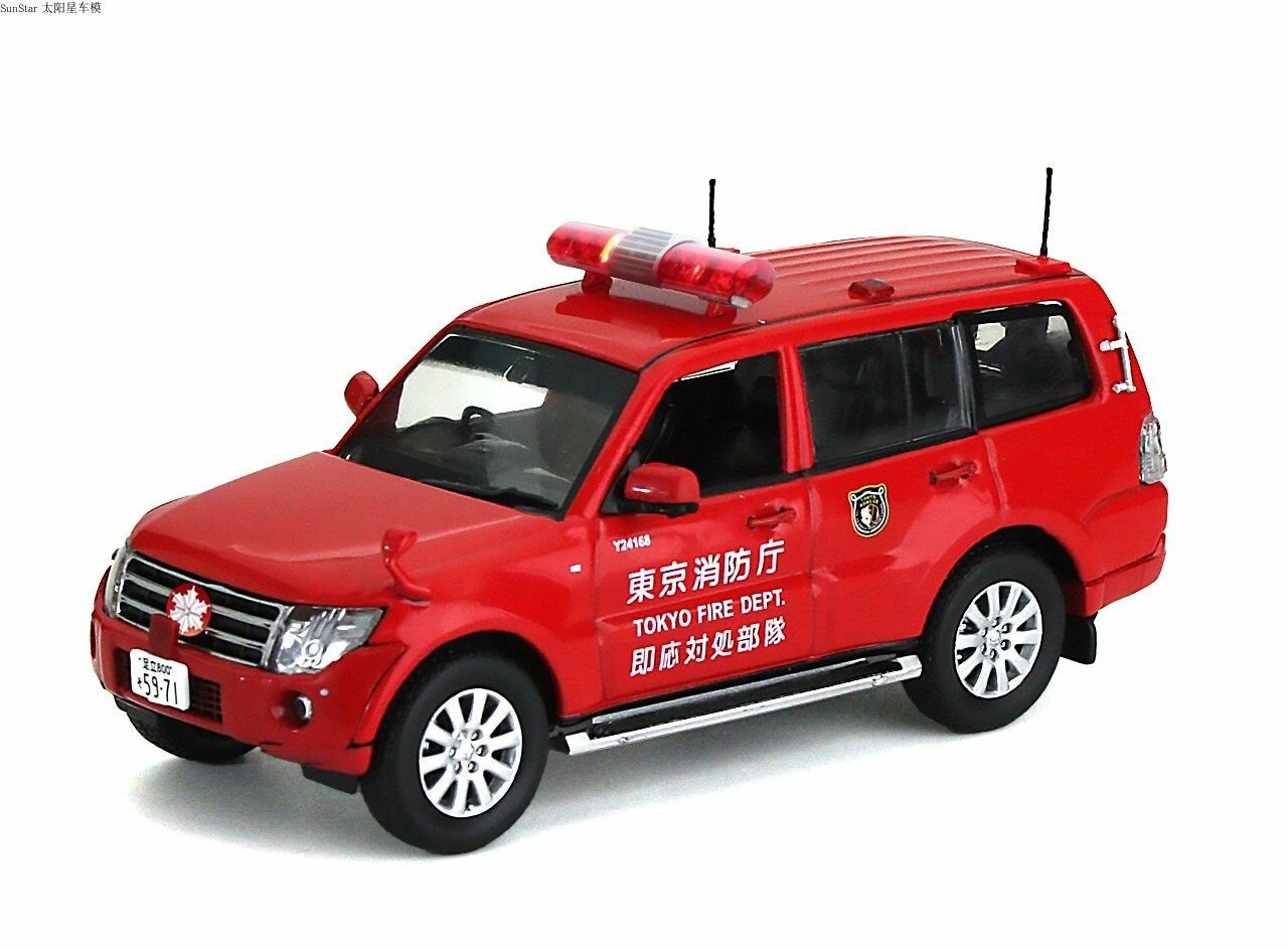 VITESSE 1/43 Литая модель автомобиля Mitsubishi Pajero Пожарная машина полиции Гонконга 29328