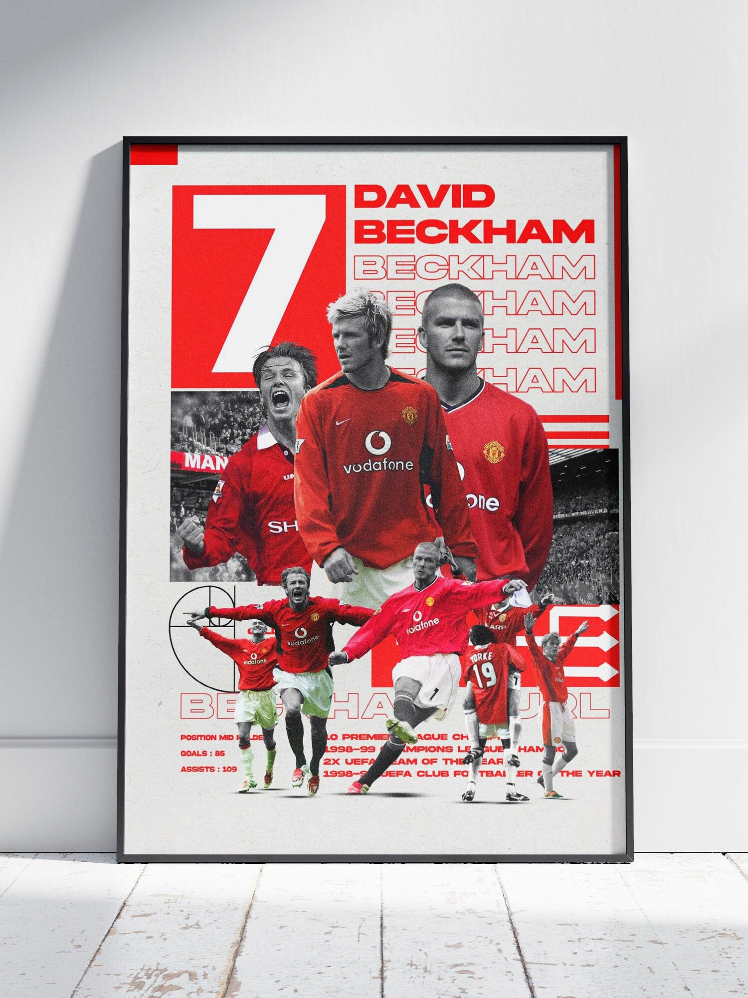 Плакат на стену для интерьера Дэвид Бекхэм (David Beckham 2) - Постер по актеру фильма, кино, сериала формата A4 (21x30 см)