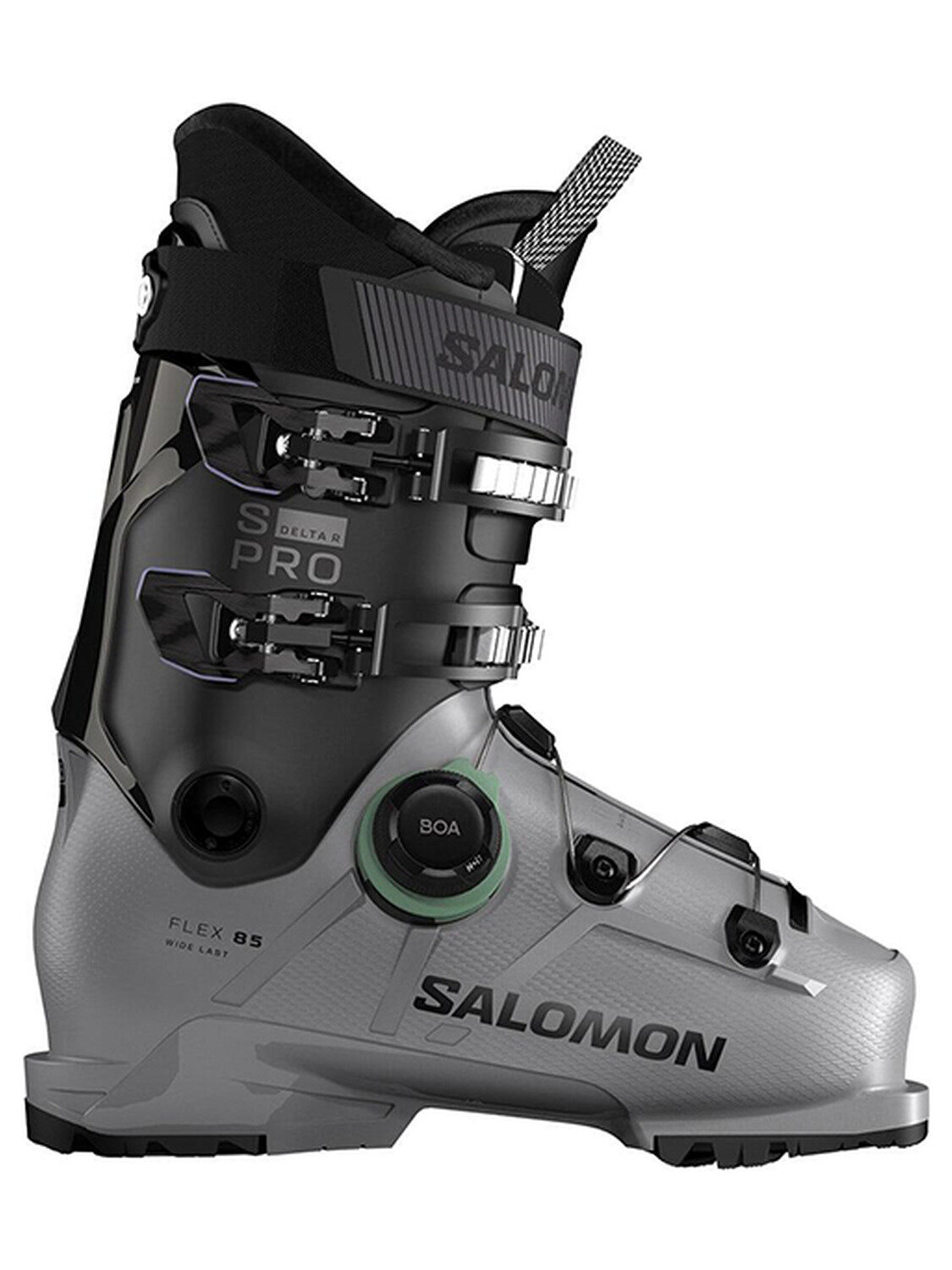 Горнолыжные ботинки Salomon S/Pro Delta BOA 85 W R GW Steel Gray/Black/Sweet Lavender 25/26 , для женщин , серый