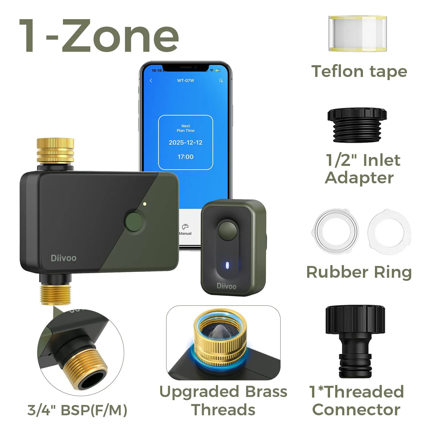 Diivoo WiFi Таймер для полива 1 зона