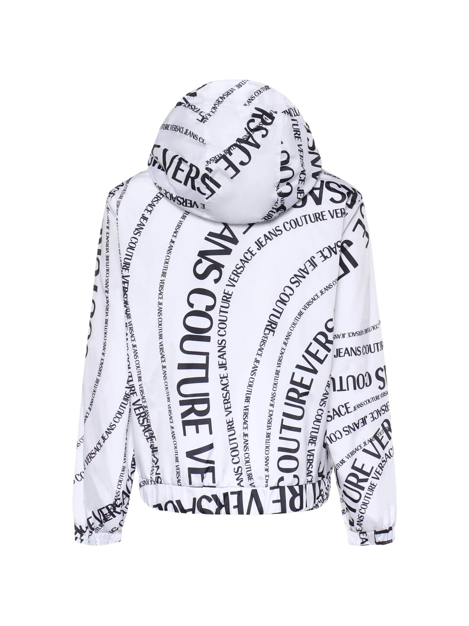 Куртка Versace Jeans Couture Logo-print hooded jacket, размер 50, бежевый/белый — фото 1