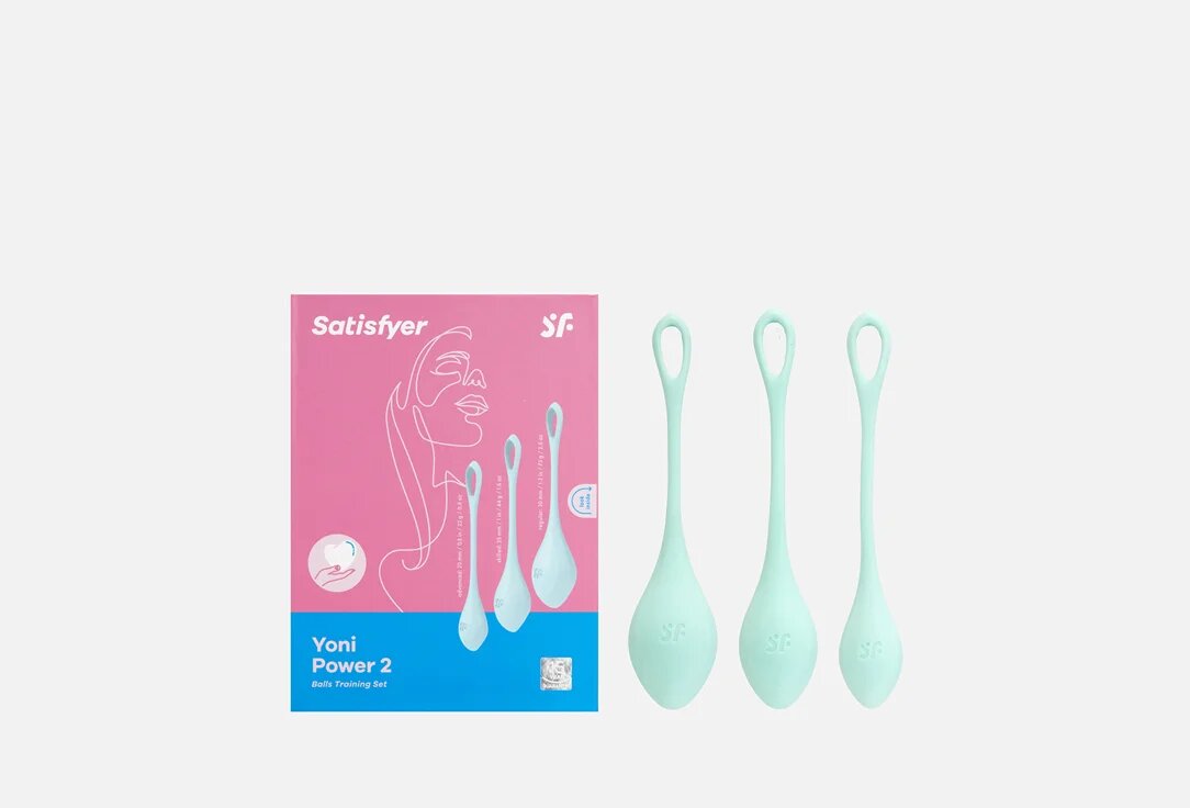 Satisfyer Yoni Power 2 light blue Вагинальный шарики 3 шт