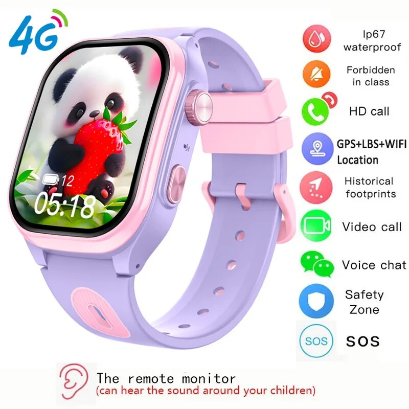 MALMI Smart Watch Kids 4G GPS European pink