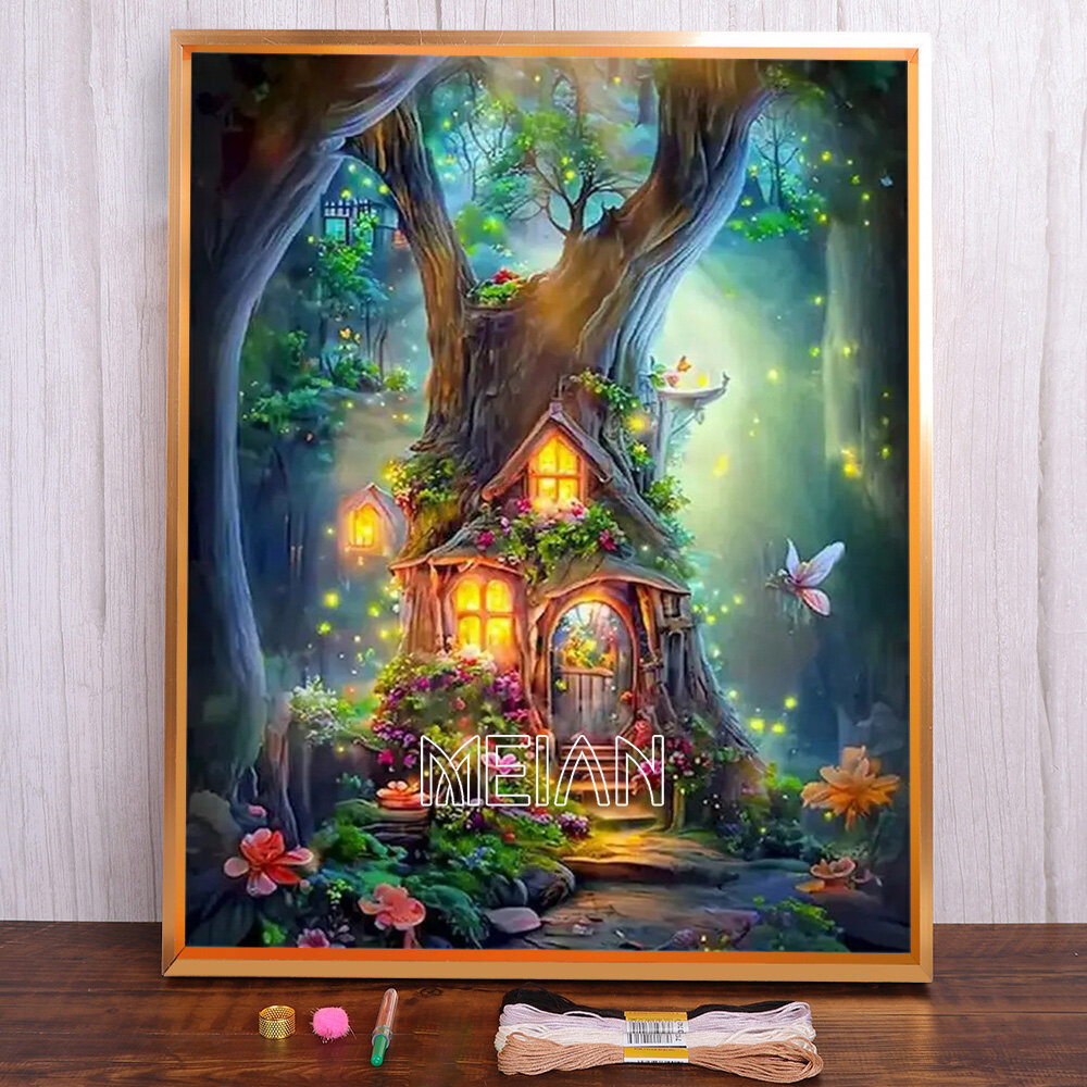 MEIAN Набор для вышивания,30x40CM,11CT,40 цветов