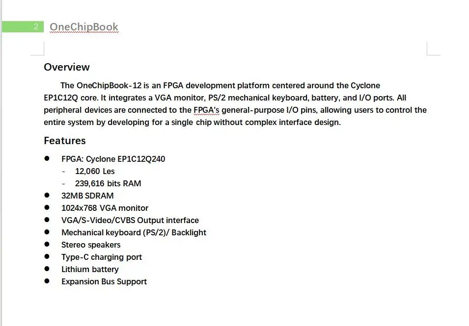 SZBOX OneChipBook -12-A FPGA Development Platform only OneChipBook, EU — фото 1