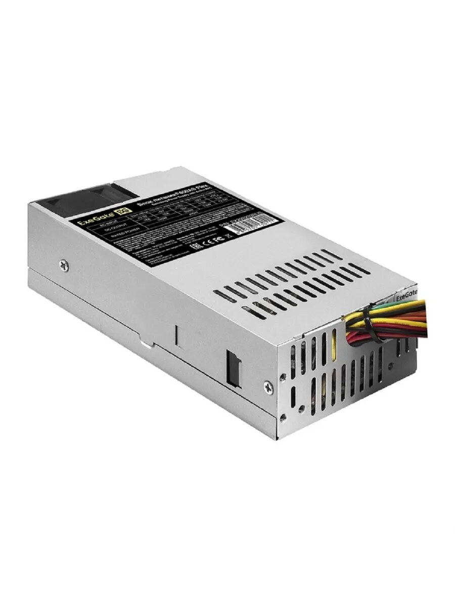 Блок питания ExeGate F400AS EX292233, FlexATX, 400Вт, PFC активный, вентилятор 40 мм, серебристый