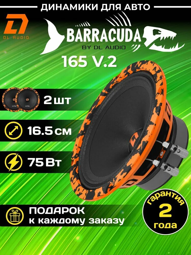 Эстрадная автомобильная акустика DL Audio Barracuda 165 V.2 / эстрадная акустика 16,5 см. (6 дюймов) / комплект 2 шт.