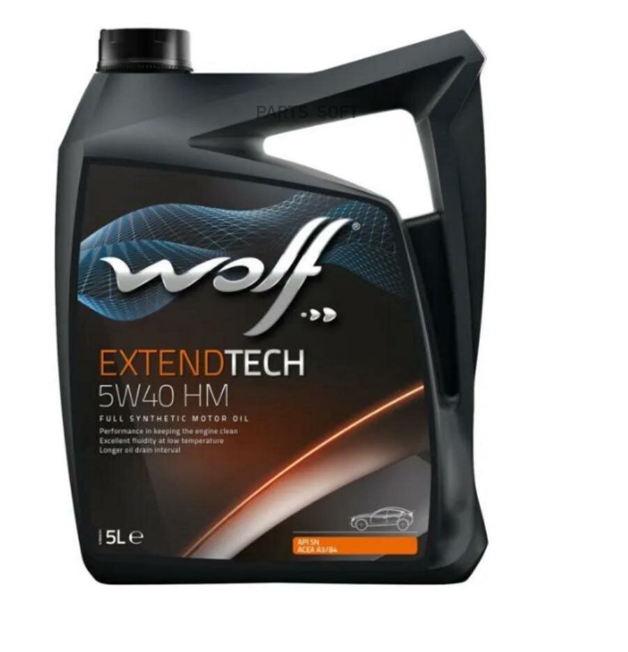 Масло моторное wolf extendtech 5w40 hm 5l