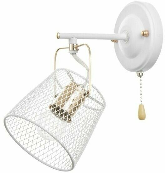 Бра 662404/1 40Вт E27белый-золото 24х15х22 см