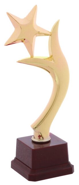 Фигура Звезда и пламя , на красной подставке, золото, 23 х 6,5 х 6,5 см