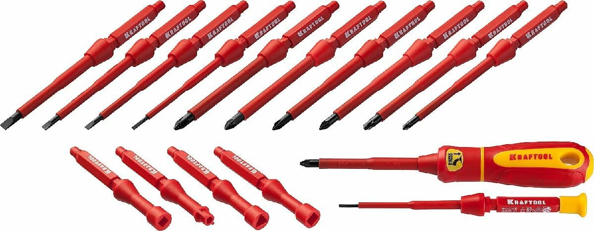 Набор высоковольтных отверток KRAFTOOL Х-Drive Electro 18 предм. (220092-H18)