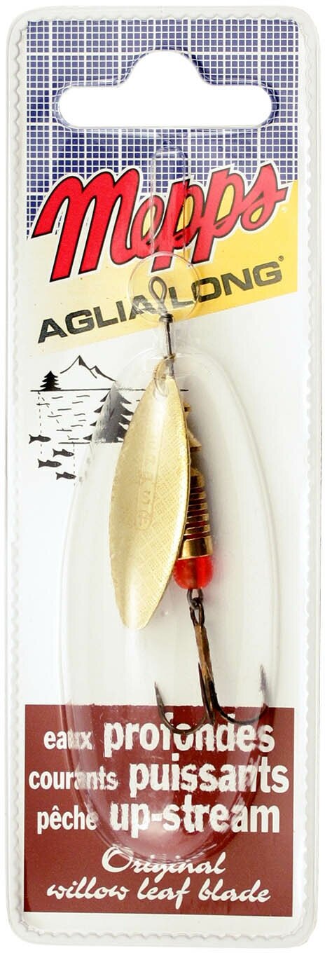 Блесна вращающаяся MEPPS "Aglia Longue OR" №1, вес 4,5г, блистер, приманка на щуку, окуня, форель