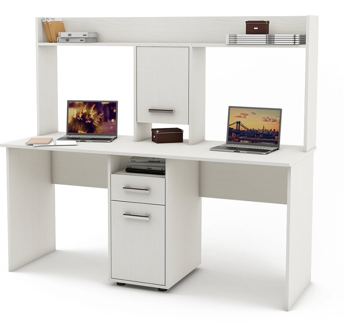 Стол письменный, стол компьютерный Остин (Ливерпуль) 15 белое дерево