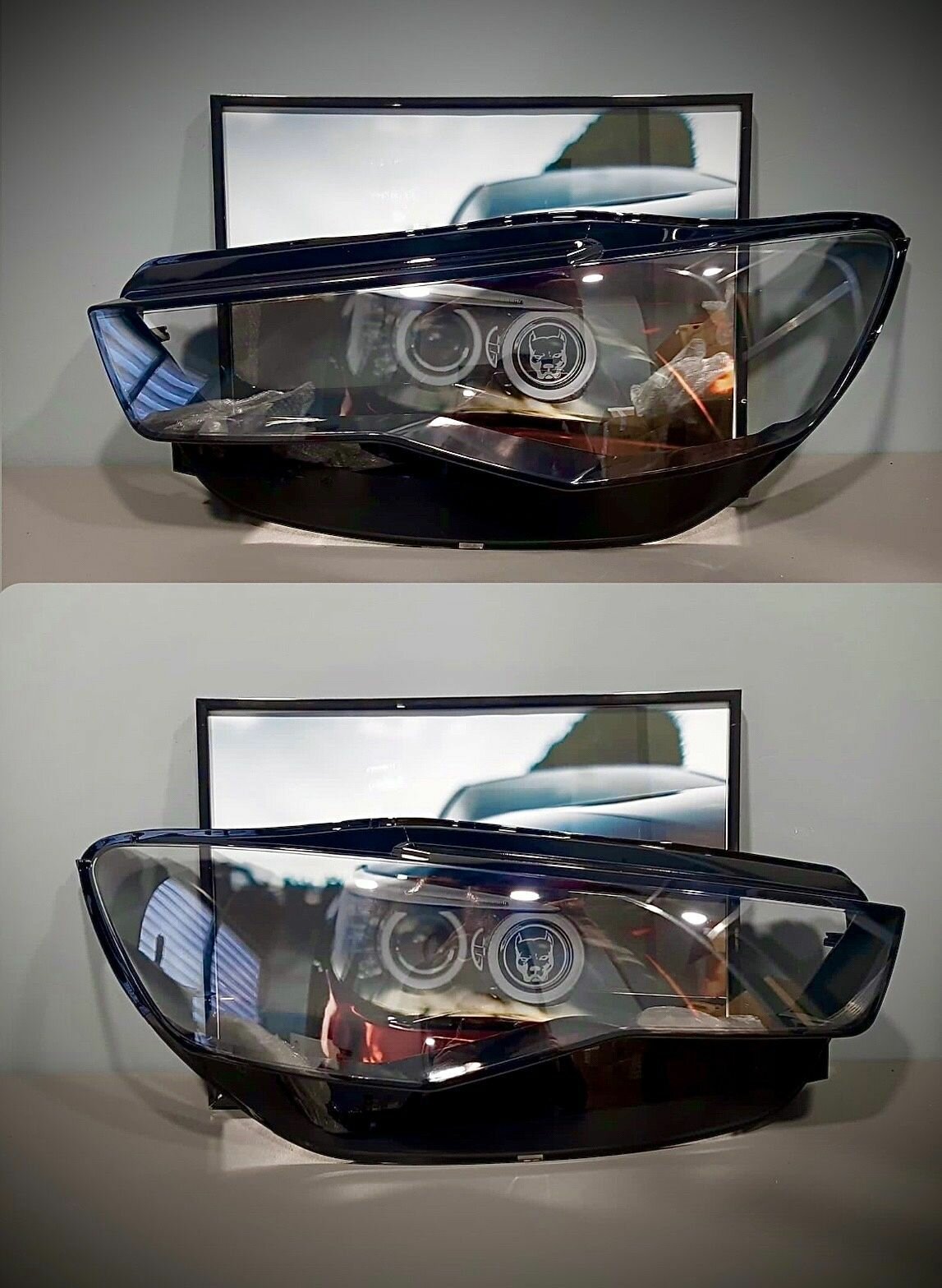 Стекло фары Audi A6 C7 Рестайлинг 2014 - 2018 (комплект )