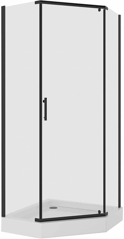 Душевой уголок Niagara Nova 100×100 NG-6834-08 BLACK профиль черный, стекло прозрачное