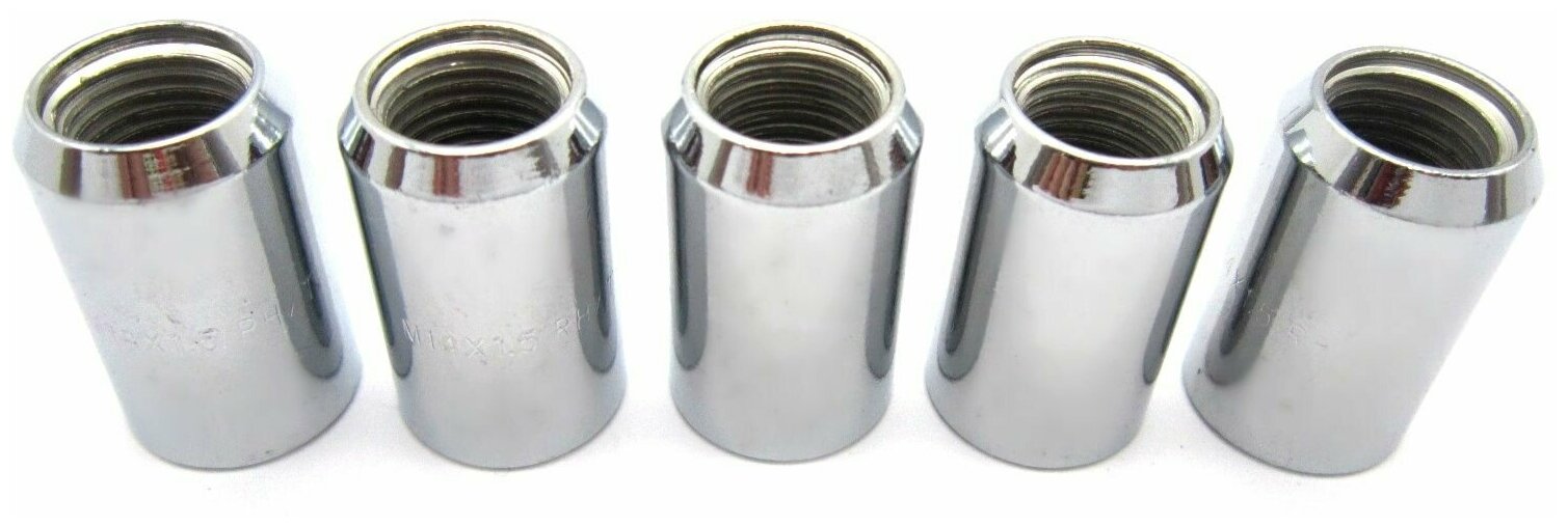 Гайки колесные М14Х1,5 высота 30 мм, диаметр 20 мм, под внутренний шестигранник 12 мм, конус 5 шт.