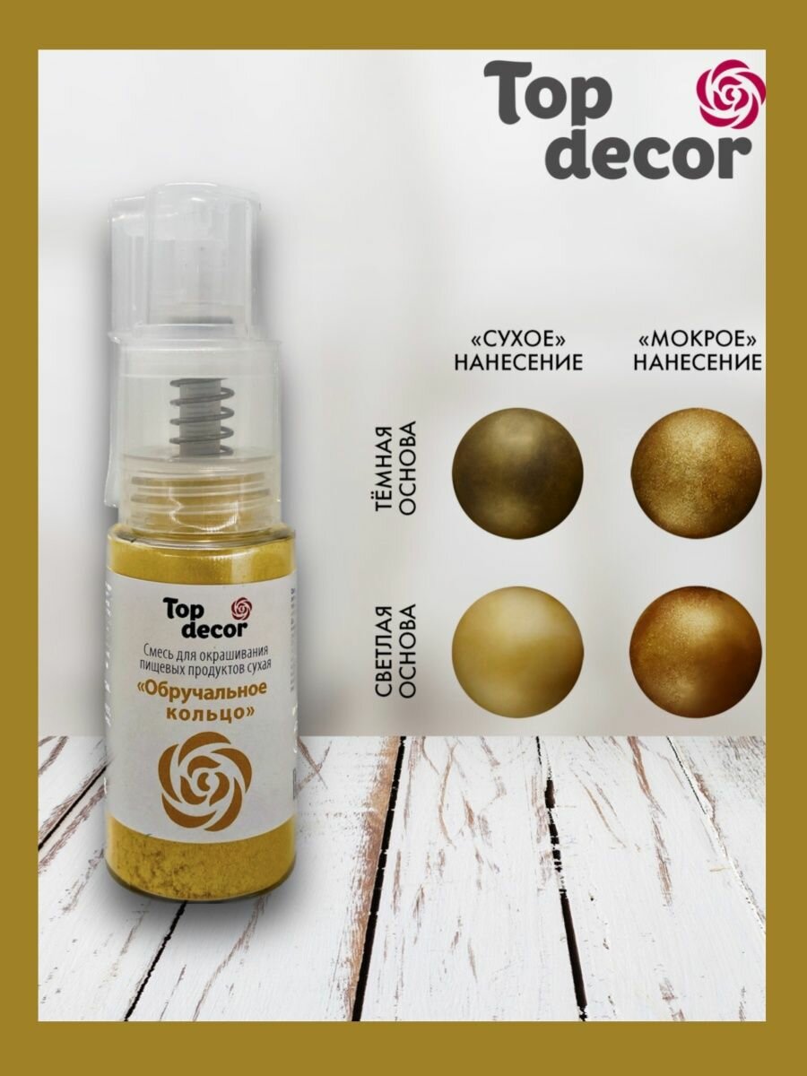 Красители пищевые top decor желтый