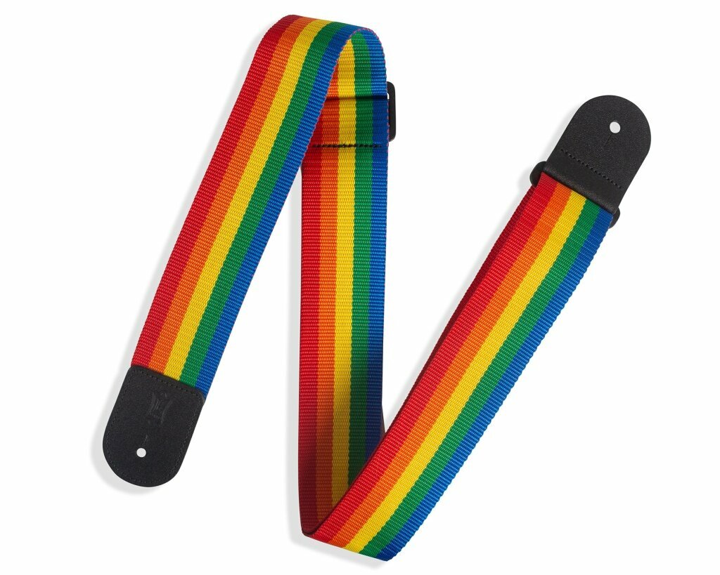 M8POLY-RNB Classics Series Ремень для гитары, полипропилен, радуга, Levy's