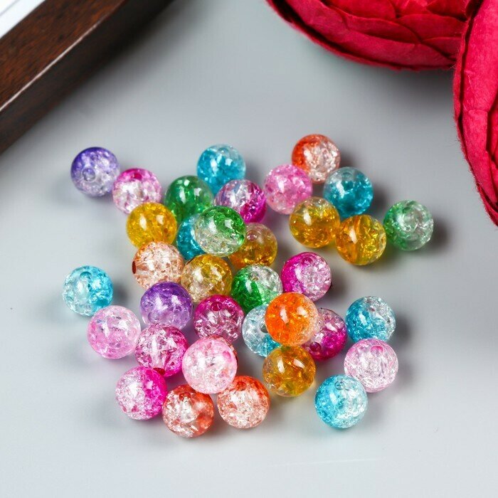 Набор бусин для творчества пластик "Битое стекло" набор 20 гр d 1 см