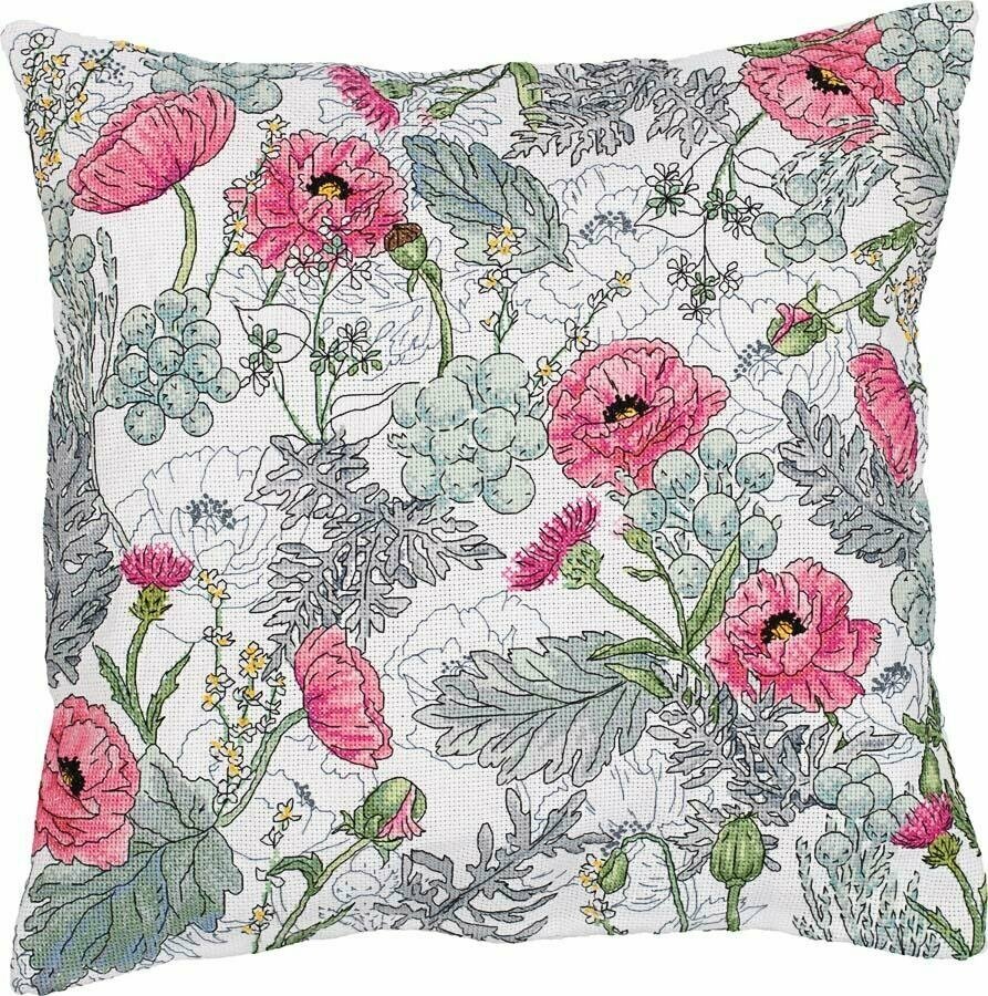Набор для вышивания PANNA PD-7204 "Подушка. Маки"