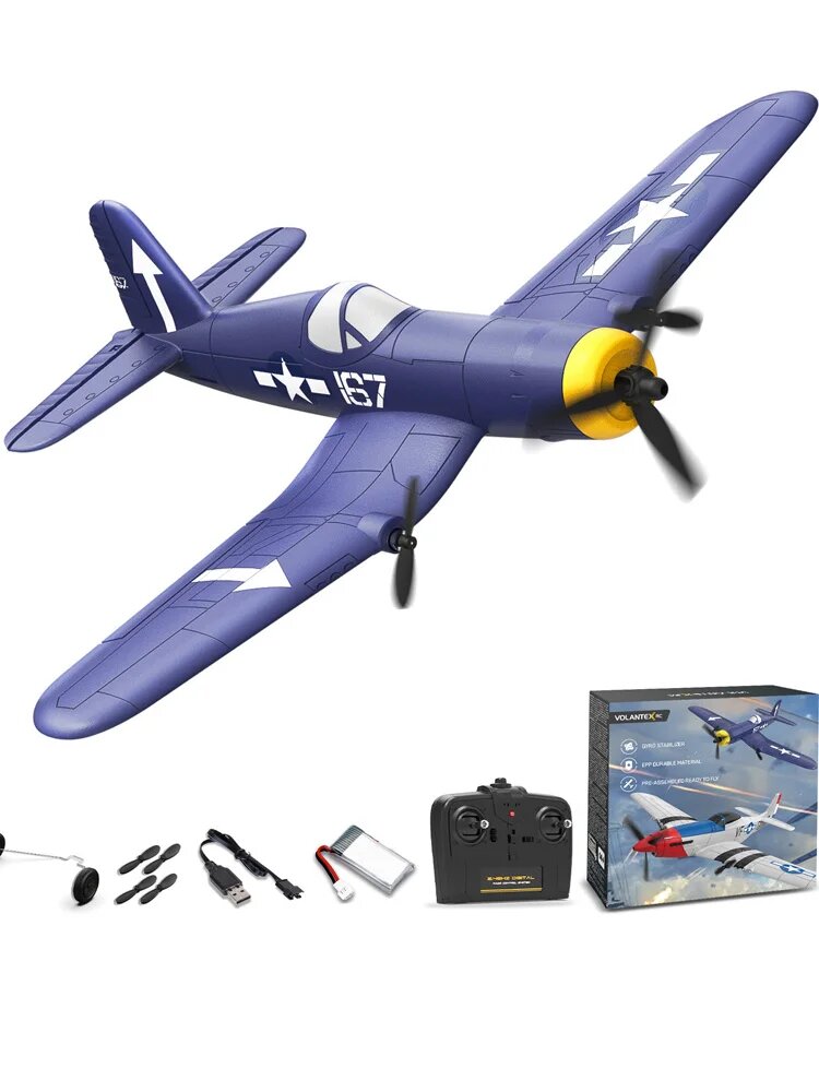 Радиоуправляемый самолет Volantexrc F4U Corsair 3CH для мальчиков