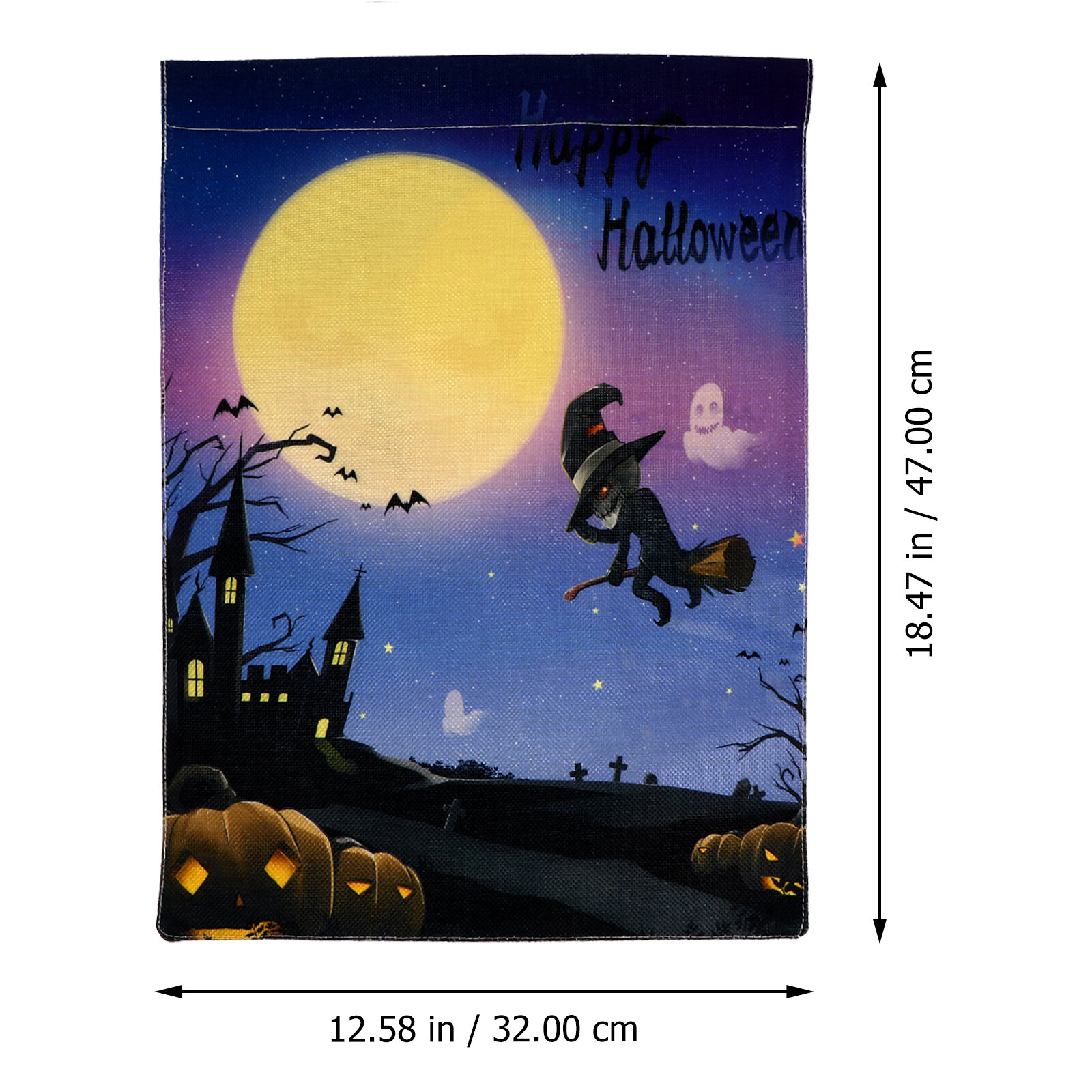 Творческий Садовый Флаг Halloween С Ведьмой 47x32 Cm Для Улицы И Дома