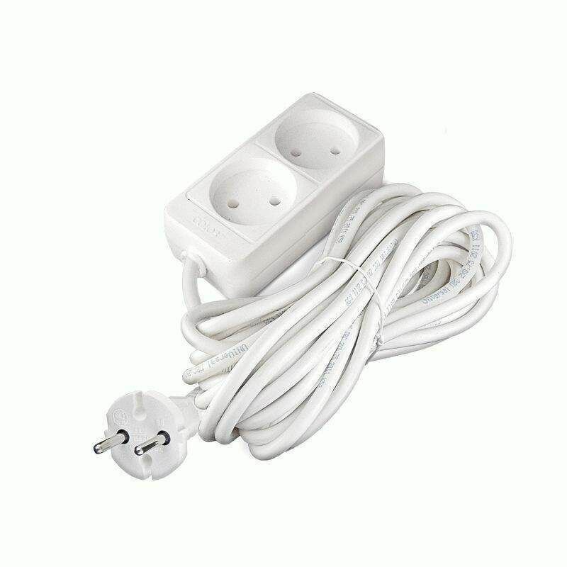 Сетевой удлинитель ТМ СОЮЗ 5.0м 2роз. (ПВС) 2200W