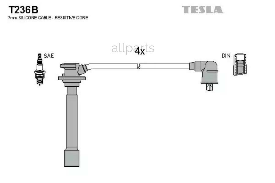 TESLA T236B Провода высоковольтные KIA SPECTRA TESLA T236B