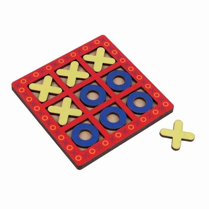 Развивающая игра Smile Decor "Крестики-нолики", дерево