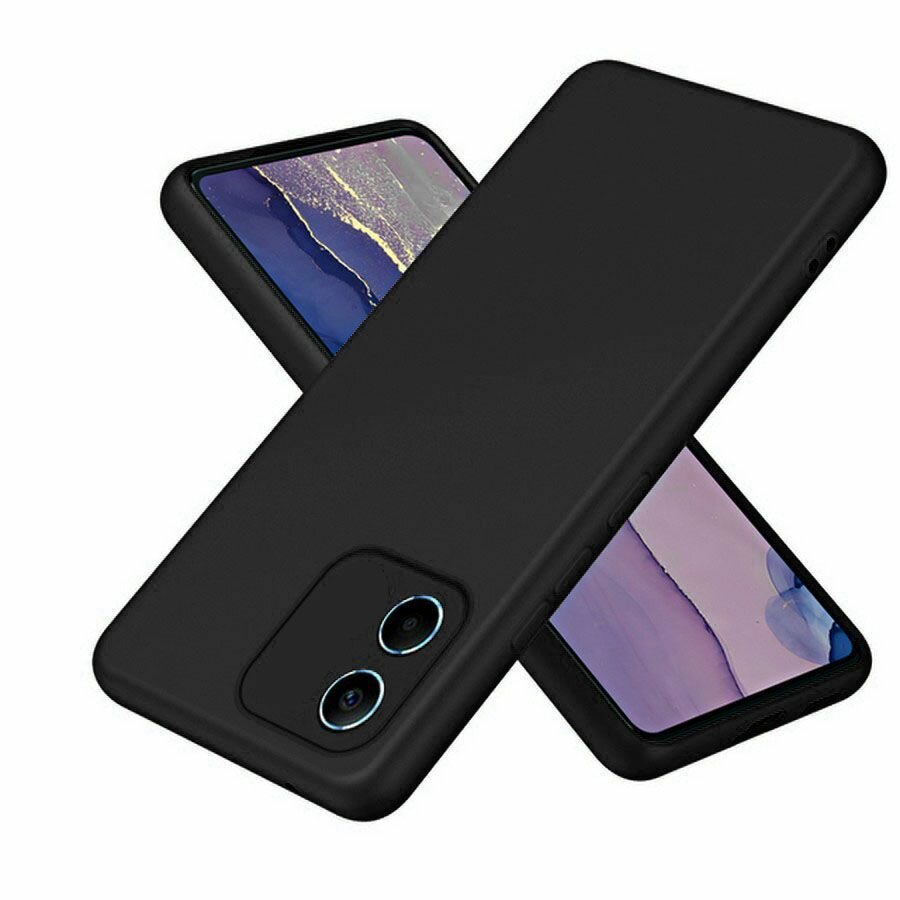 Силиконовая накладка Silky soft-touch для Huawei Honor X5 2023 черный