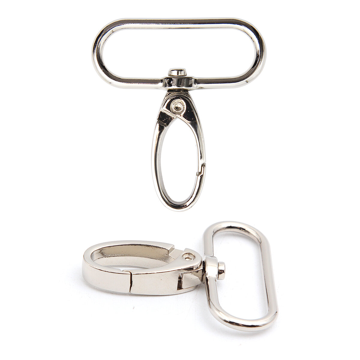 Карабин для сумки поворотный с рамкой, 38 мм (44*49 мм), металл (никель), 4 шт