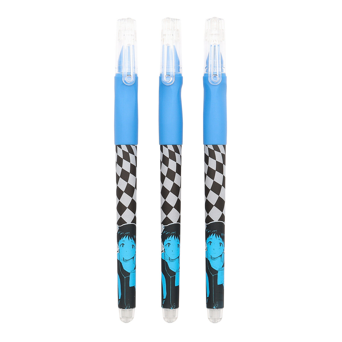 74894 Ручка гелевая прорезиненная Аниме, упак(3шт)
