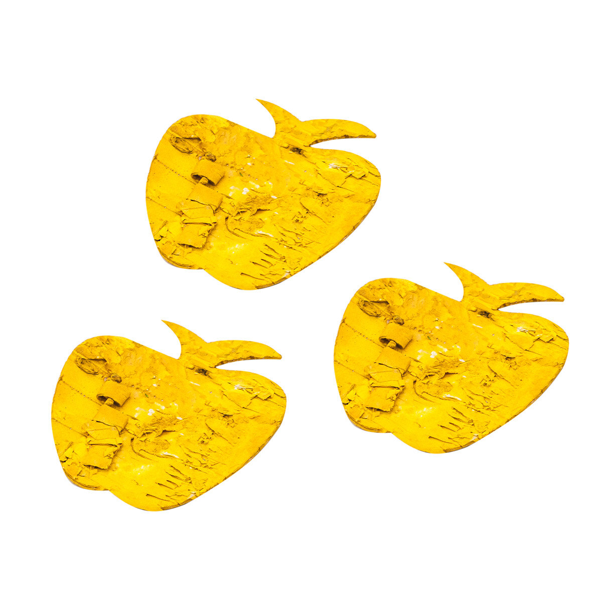 Декоративные элементы из коры дерева 'Яблоко', 7 см, 8 шт, желтые, Айрис
