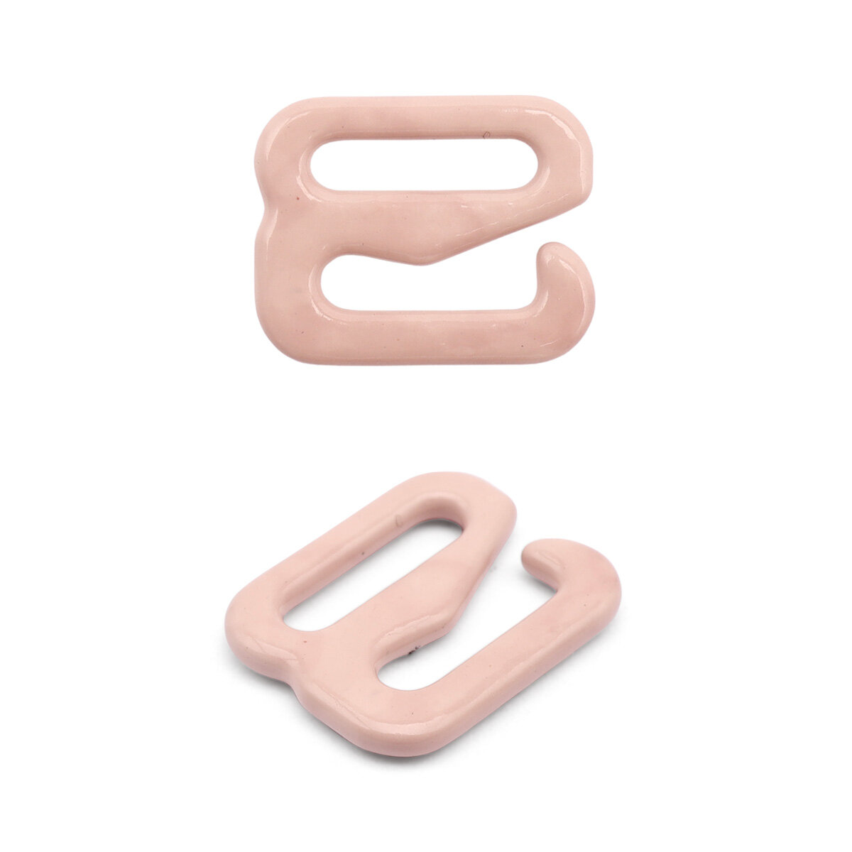 Крючки для бретелей, 8 мм, 20 шт (металл, эмаль), Айрис (C344 пудровые)