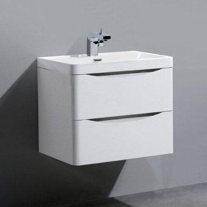 Тумба с раковиной BelBagno Ancona-N 60 bianco lucido подвесная